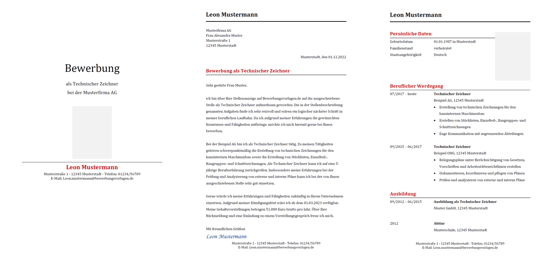 Bewerbung Technischer Zeichner / Technische Zeichnerin ...